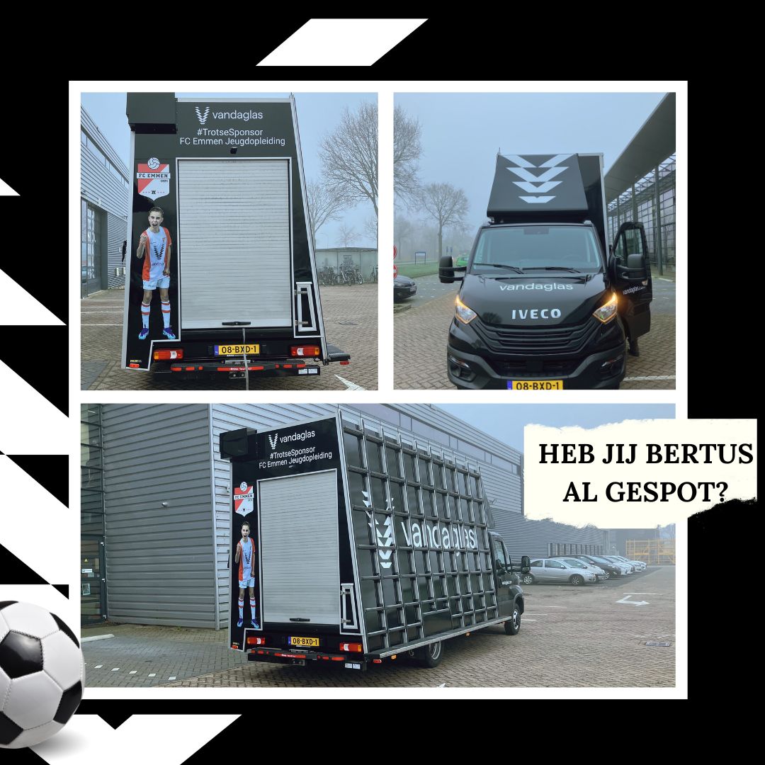 Support op wielen: Bertus pronkt met jeugdvoetbal FC Emmen! - Vandaglas